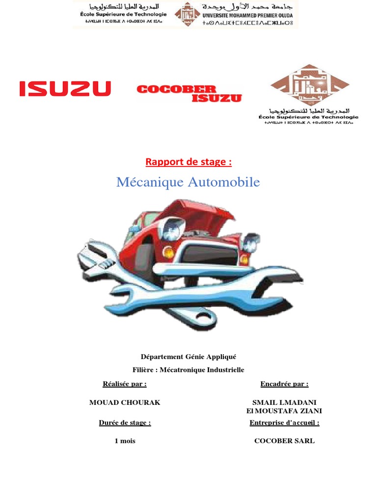 Rapport de Stage Mécanique Automobile | PDF