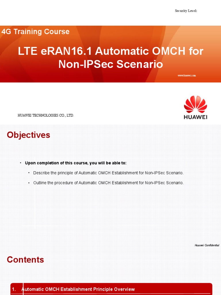 4g Training Course Lte Eran16 1 Automatic Omch For Non Ipsec Scenario Pdf