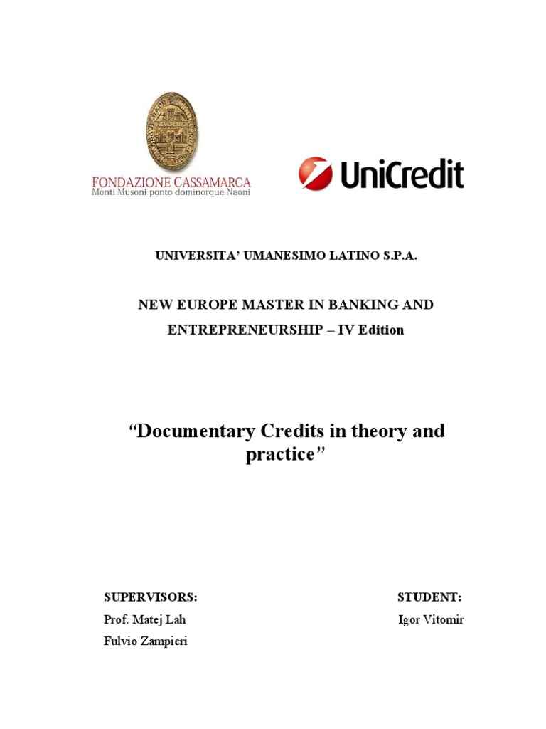 Documentary Credits in Theory and Practice | PDF | Letter Of Credit ...
