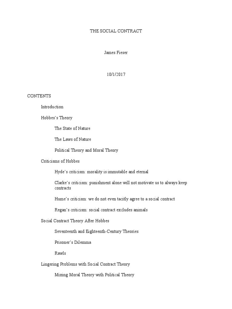 The Social Contract | PDF | Social Contract | Natural Law