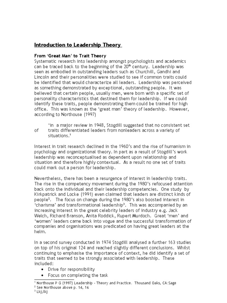 Introduction To Leadership | PDF | Transformational Leadership | Leadership
