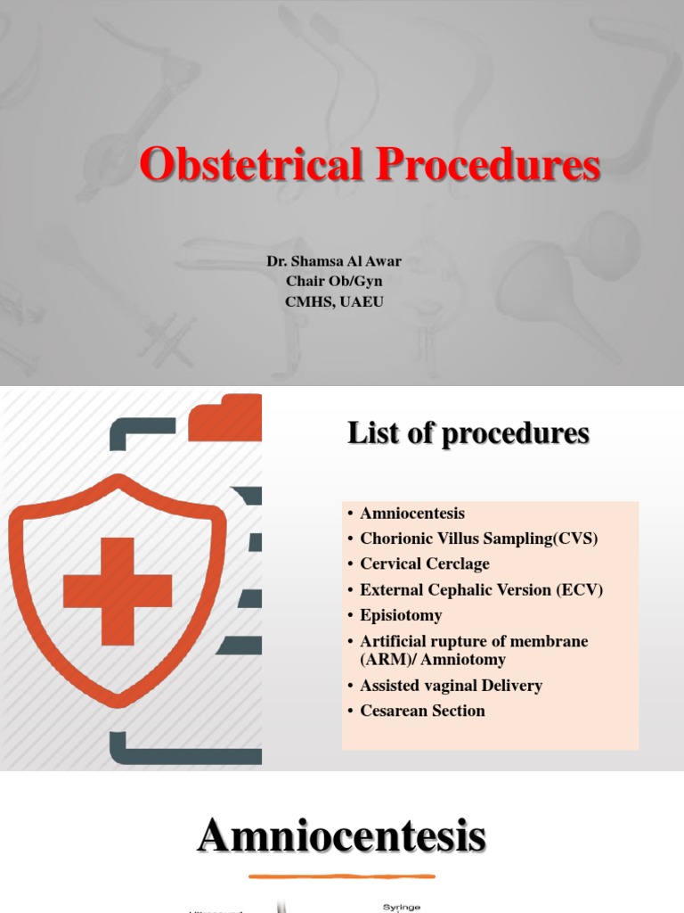Ob Procedures & Instruments - 2022-23 PDF | PDF | Childbirth | Caesarean Section