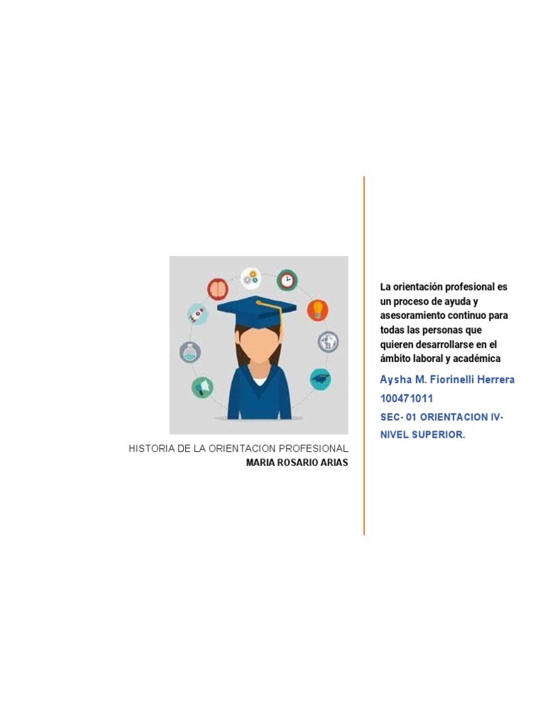 Historia de La Orientacion Profesional AF | PDF