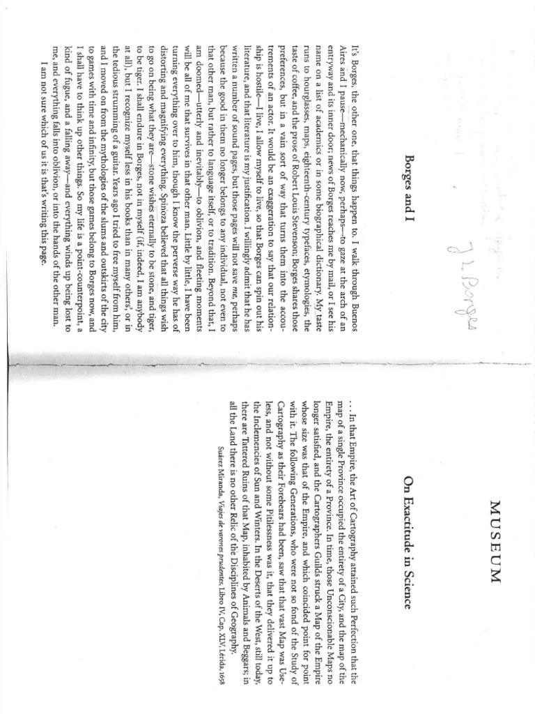 Borges and I J. Borges PDF | PDF