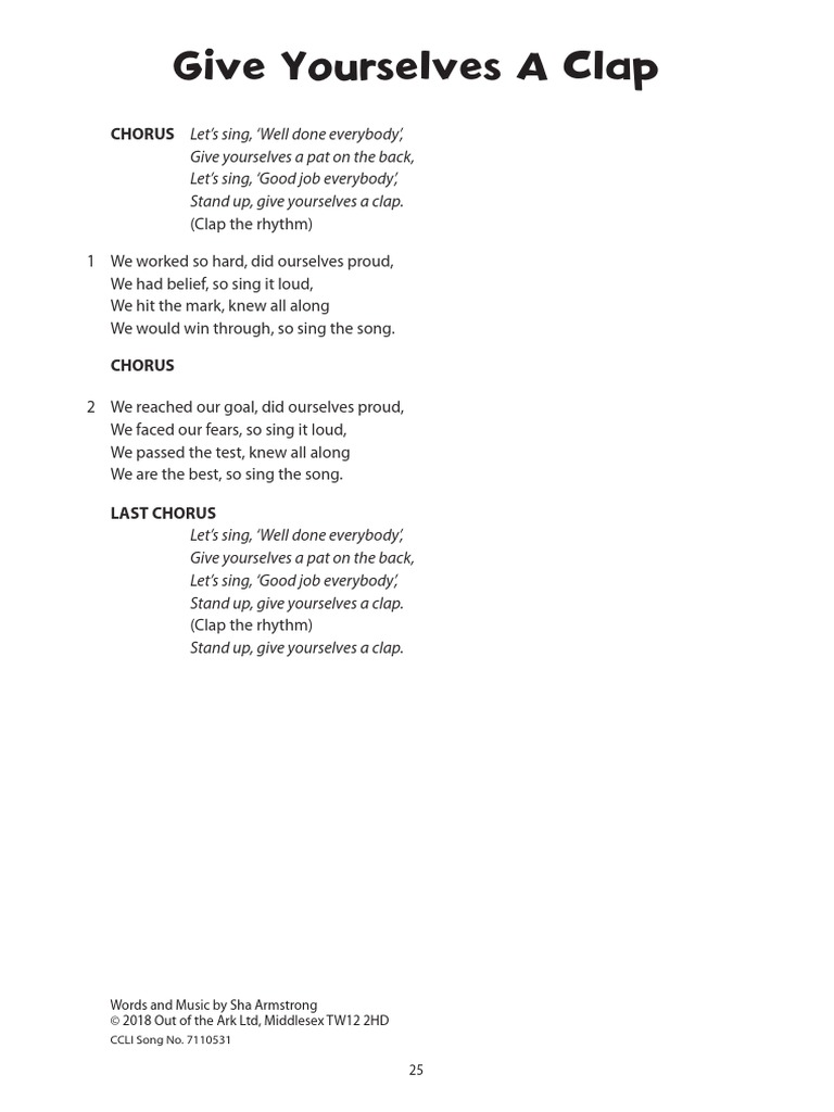 Give Yourself A Clap | PDF