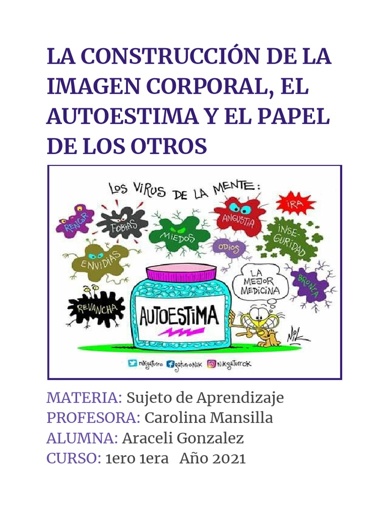 La Construcción de La Imagen Corporal, El Autoestima y El Papel de Los ...