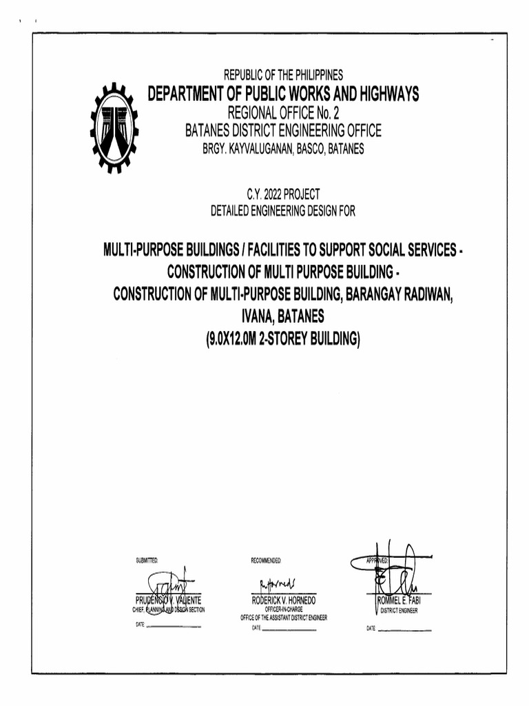 Multi-Purpose Building or Facilities To Support Social Services - Construction of Multi Purpose ...