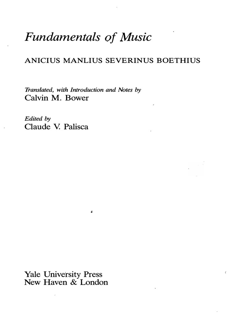 BOETHIUS Bower 1989 Fundamentals - of - Music PDF | PDF