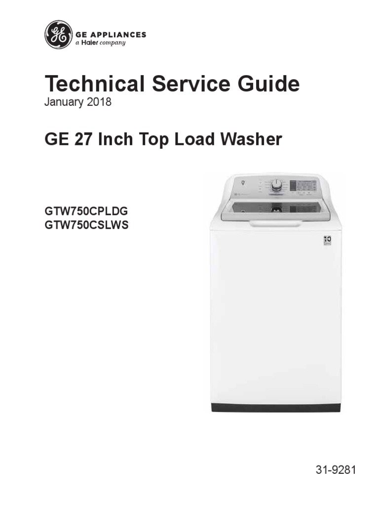 Technical Service Guide: GE 27 Inch Top Load Washer | PDF | Home & Garden