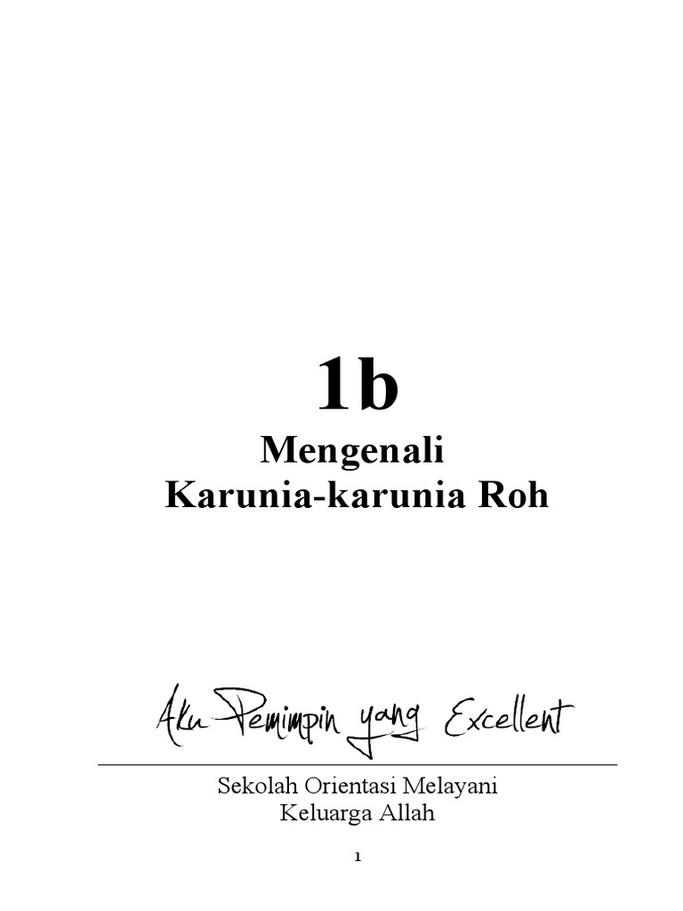 5.1b. Mengenali Karunia Karunia Roh | PDF