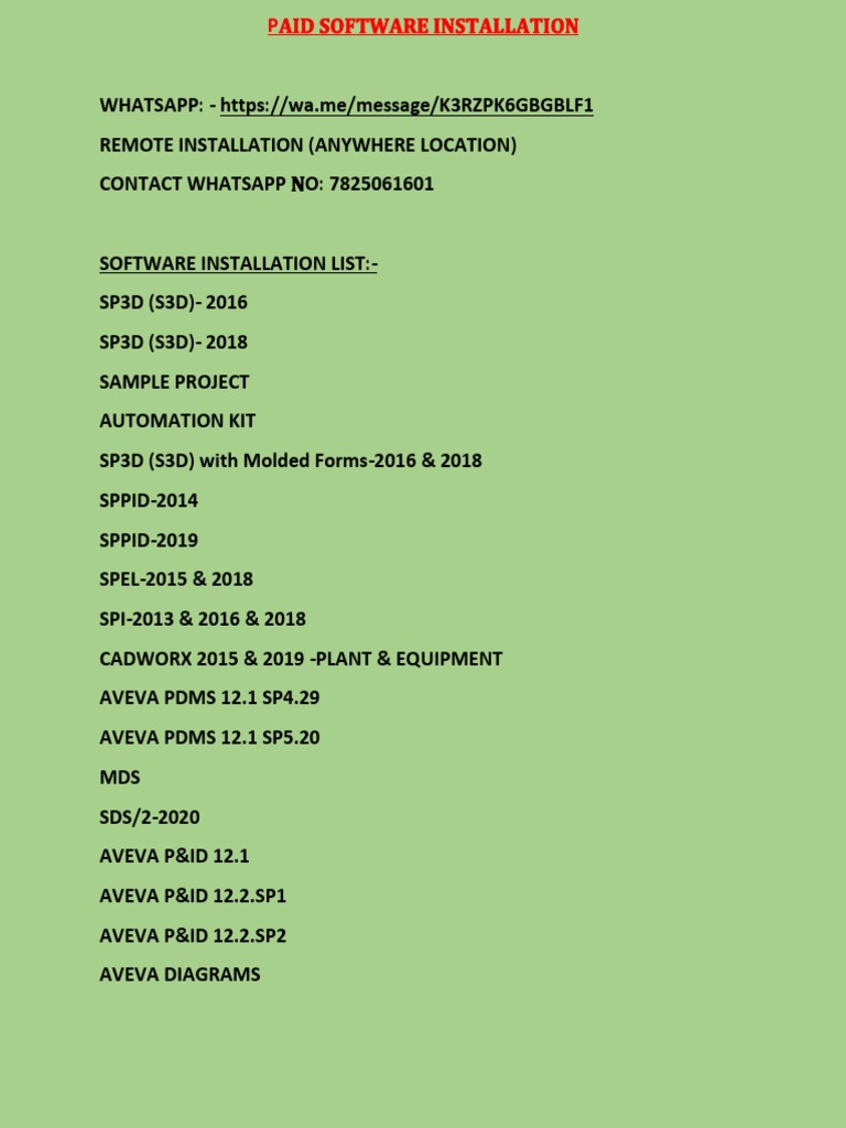 Software Installation List | PDF | Autodesk | Autodesk Revit