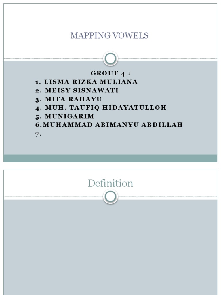 Mapping Vowels - Grouf 4 | PDF