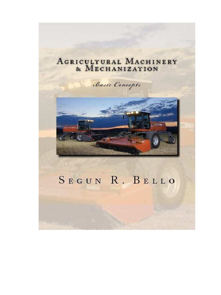 Agricultural Machinery and Mechanization PDF | PDF