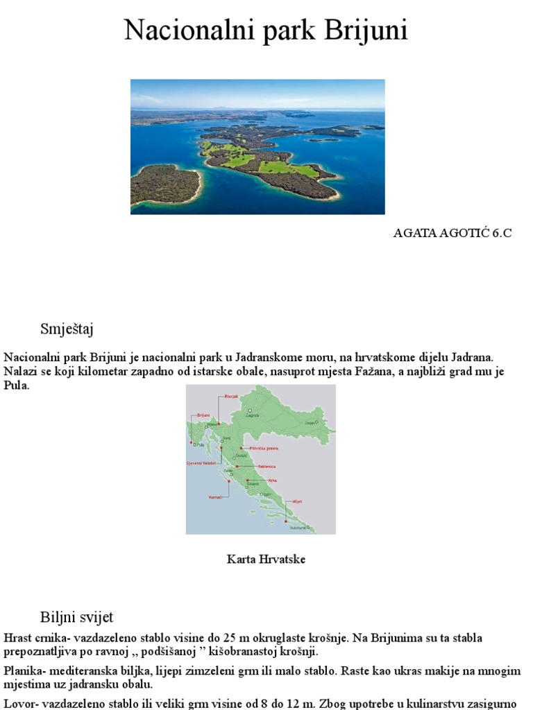 Nacionalni Park Brijuni | PDF