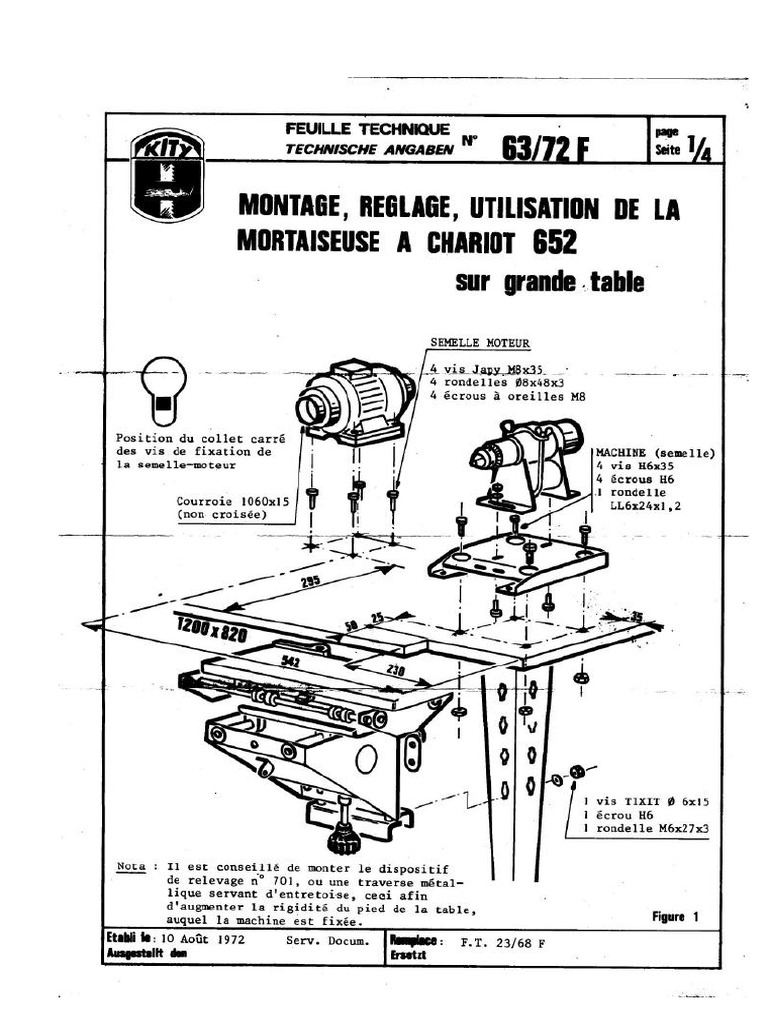 Mortaiseuse Kity 652 PDF | PDF
