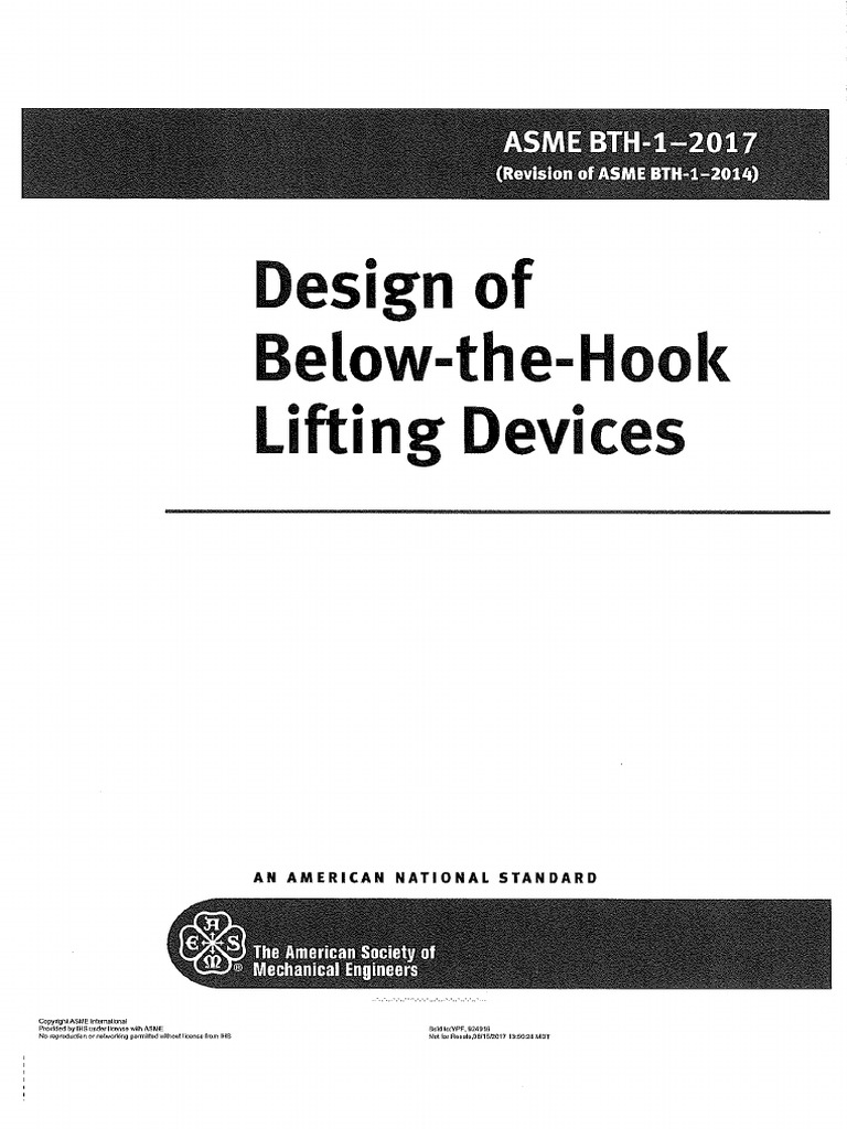 Asme BTH1 - 2017 - Diseño de Orejas PDF | PDF