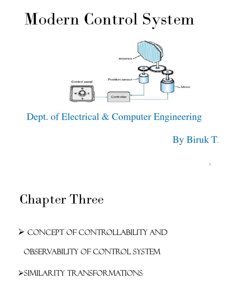 Chapter 3 Controllability And Observability Part Ii Pdf Pdf Matrix