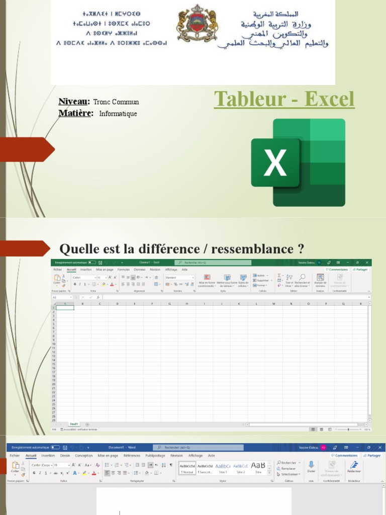 Présentation CH Excel Final | PDF | Ordinateurs