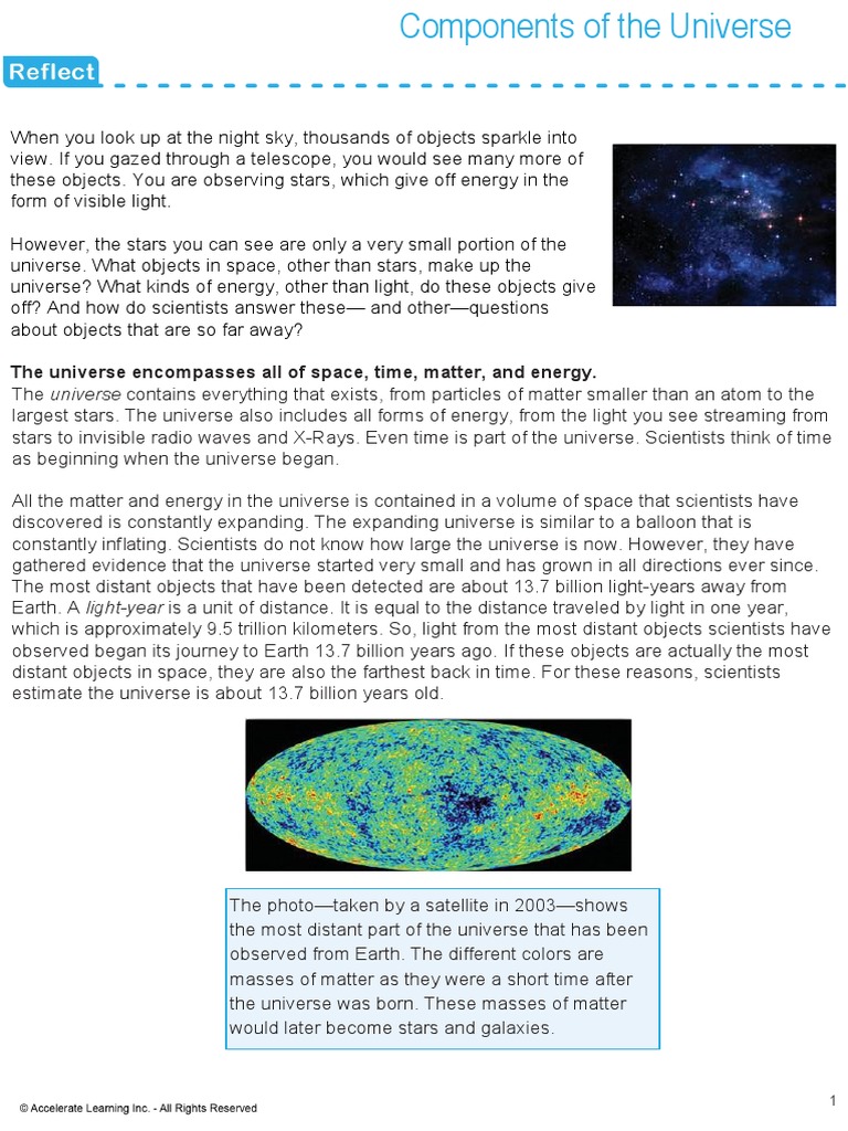 Components of The Universe | PDF