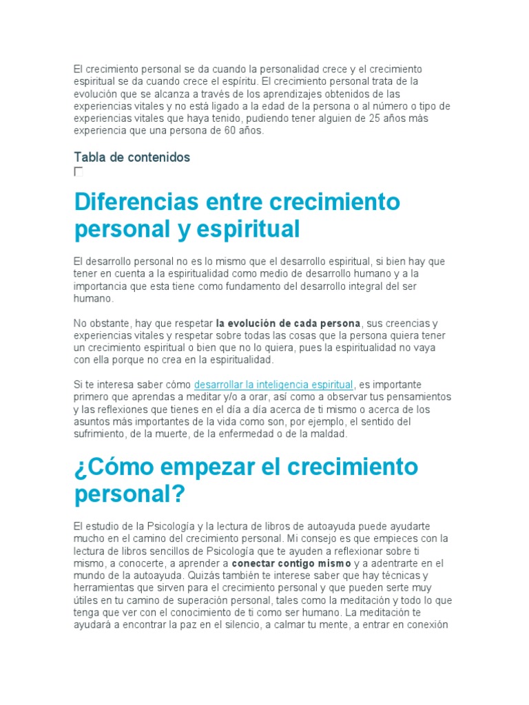 Crecimiento Personal Y Espiritual Pdf Desarrollo Personal Meditación