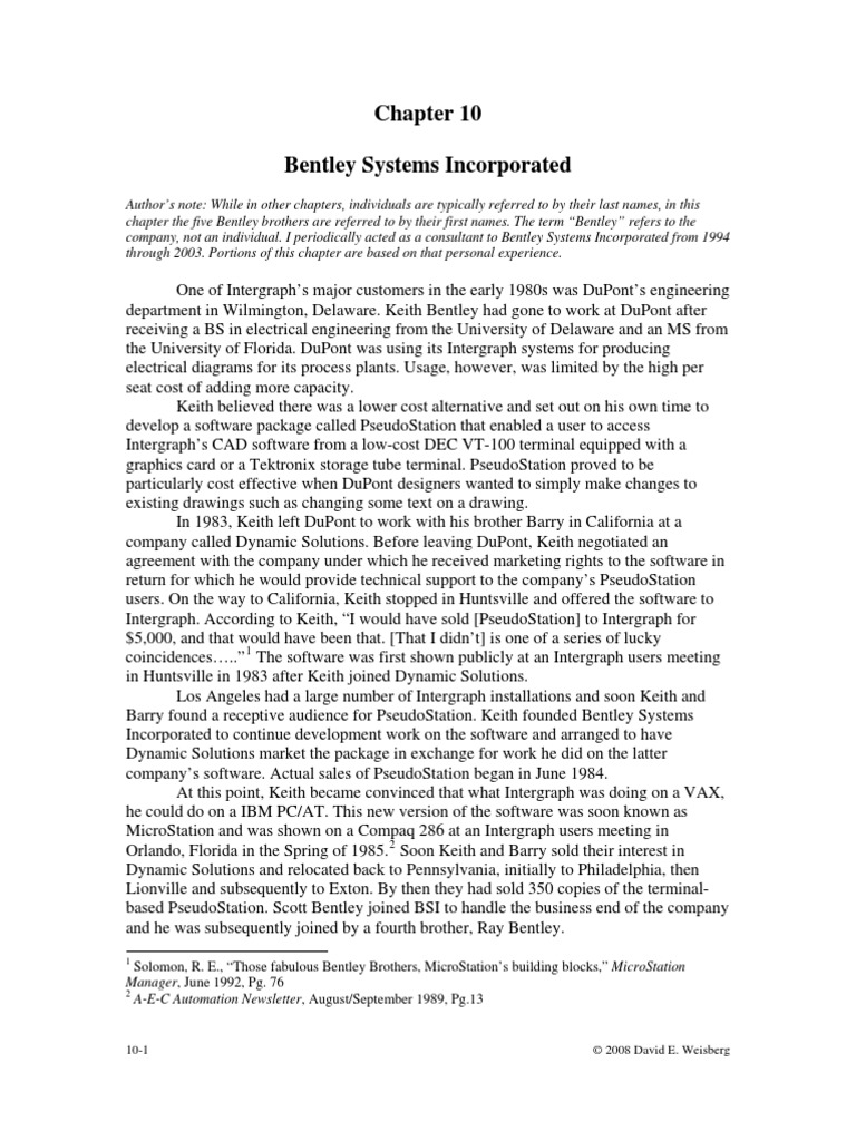 The Engineering Design Revolution - CAD History - 10 Bentley | PDF ...