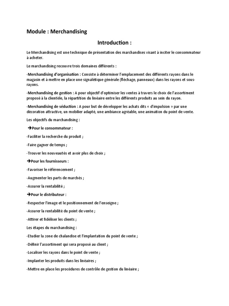 Module Merchandising | PDF