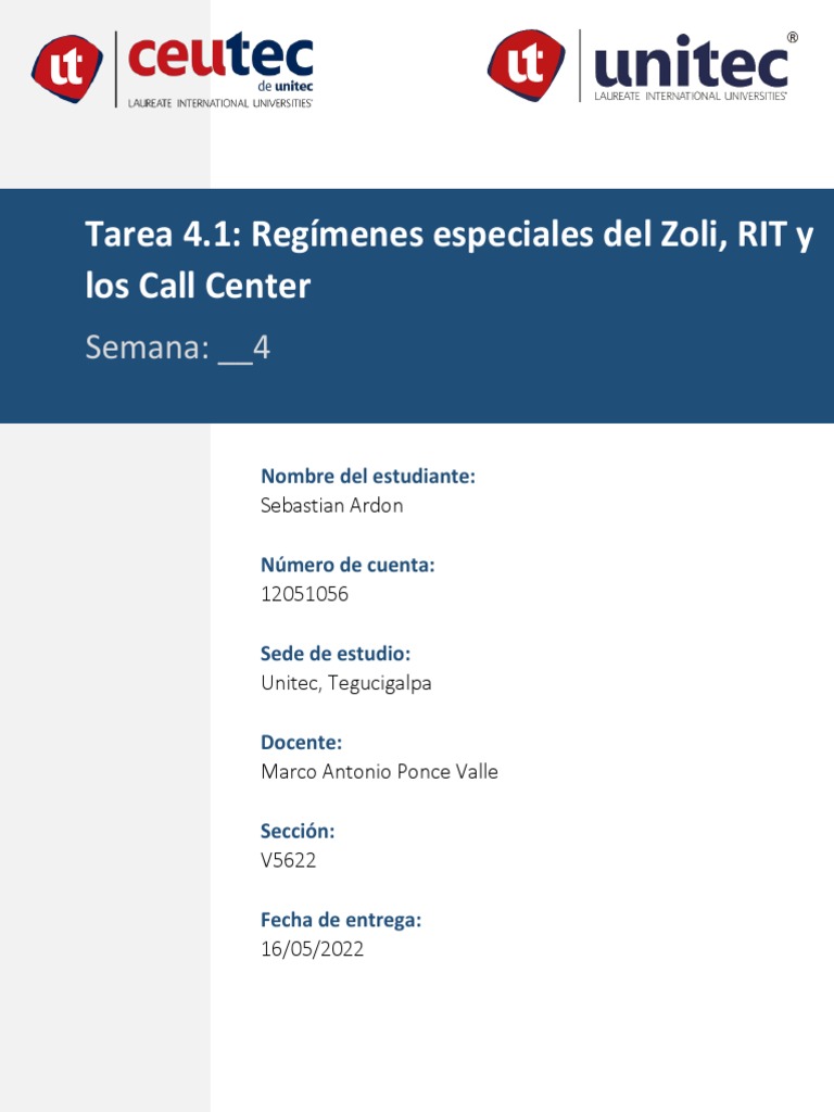 Un análisis comparativo de los regímenes especiales de la ZOLI, RIT y ... Un análisis comparativo de los regímenes especiales de la ZOLI, RIT y ...