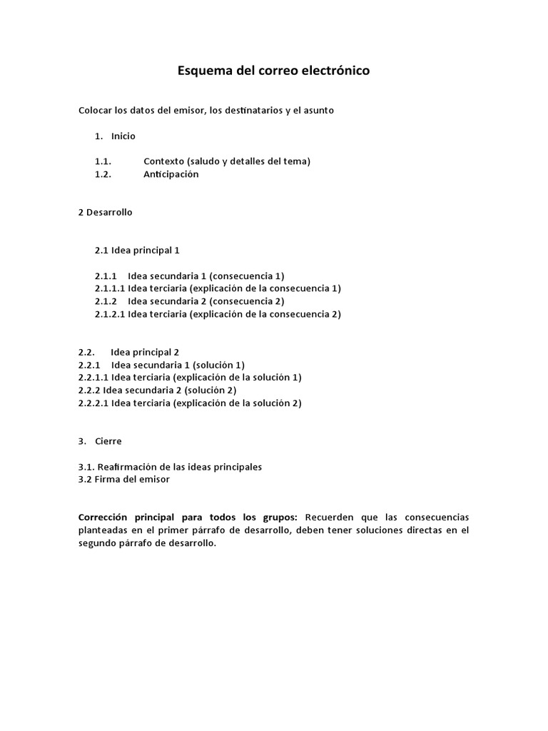 Esquema Del Correo Electrónico | PDF