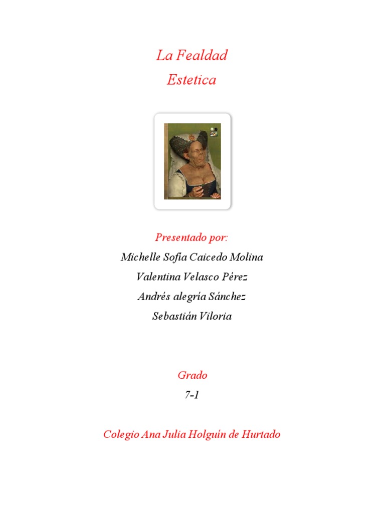 La Fealdad en la Estética Filosófica | PDF | Filosofía