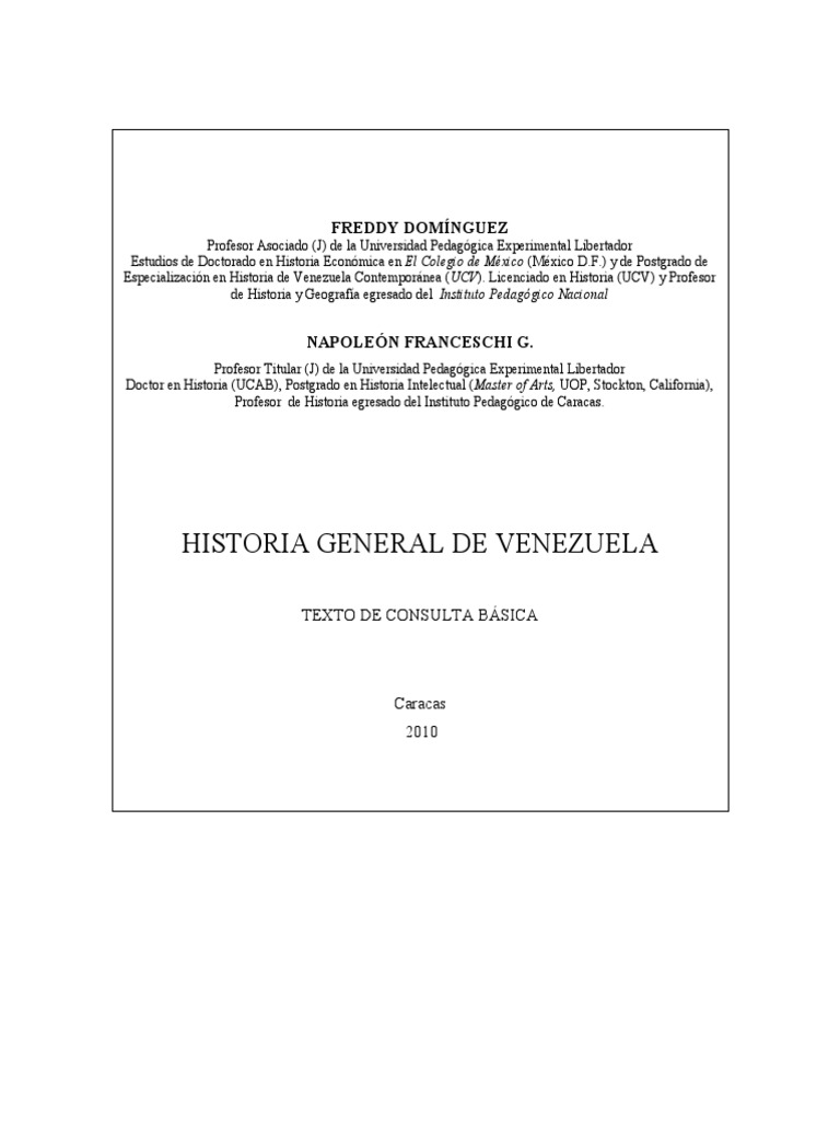 Historia de Venezuela PDF | PDF