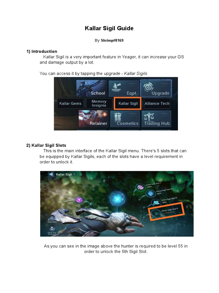 Kallar Sigil Guide - by Shrimp8169 PDF | PDF