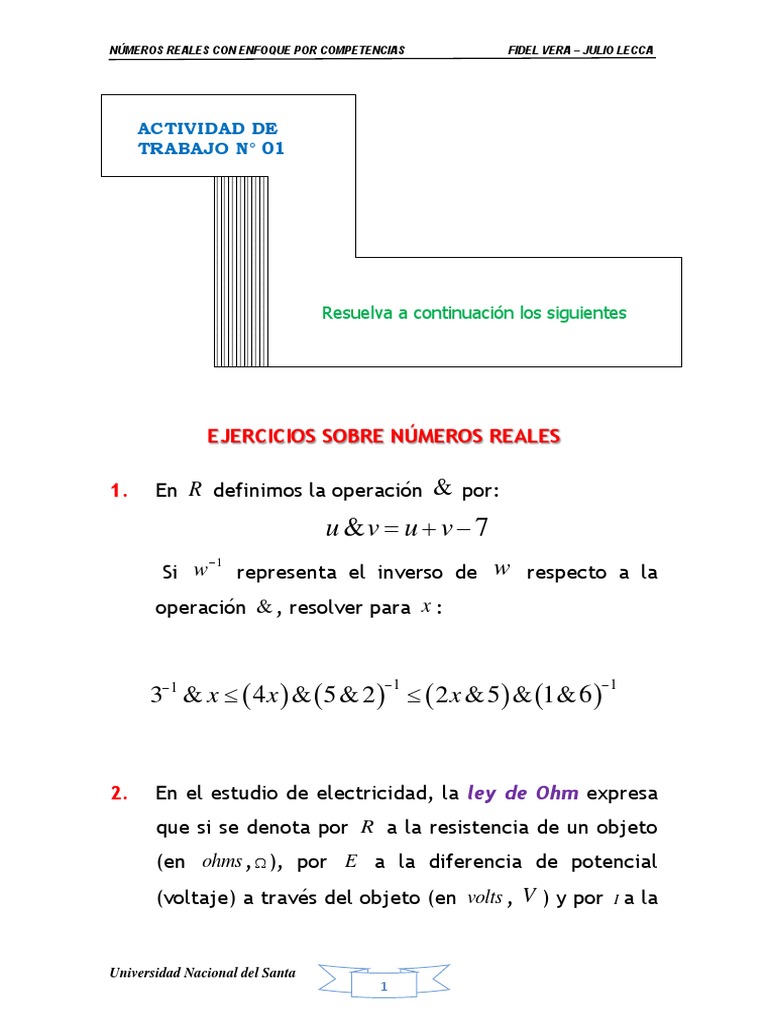 Práctica Números Reales PDF | PDF