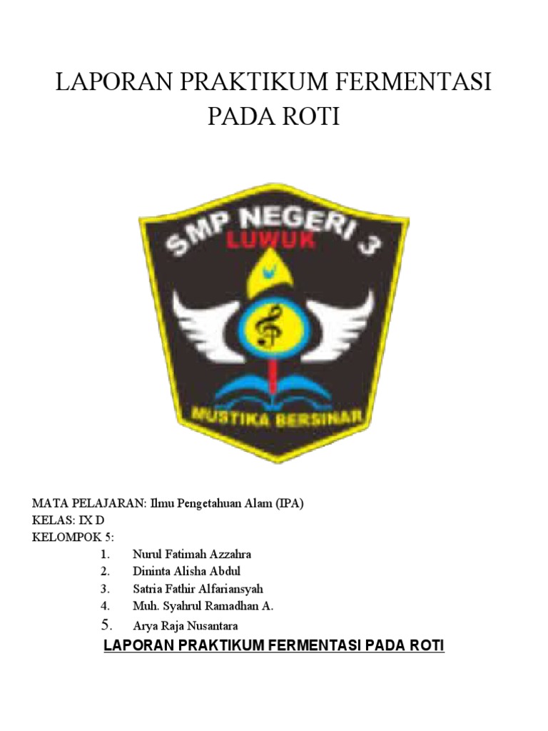 Laporan Praktikum Fermentasi Pada Roti Ix | PDF