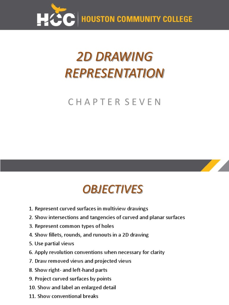 Chapter 7 - 2D Drawing Representation PDF | PDF | Tangent | Drawing