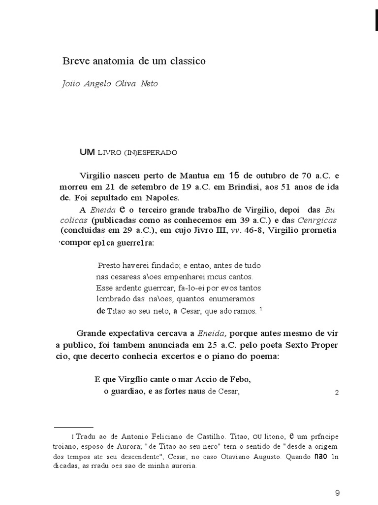 Breve Anatomia de Um Classico | PDF | Eneias | Augustus