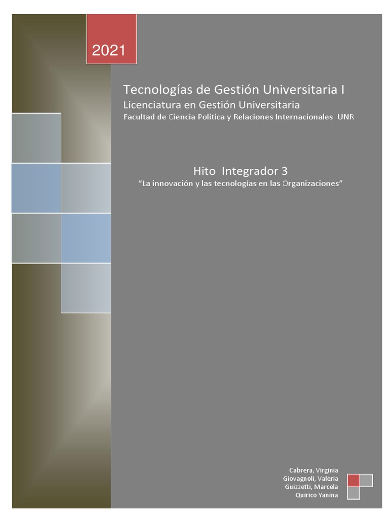 Hito Integrador 3 - TGU | PDF