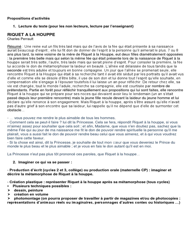 Riquet A La Houppe PDF | PDF