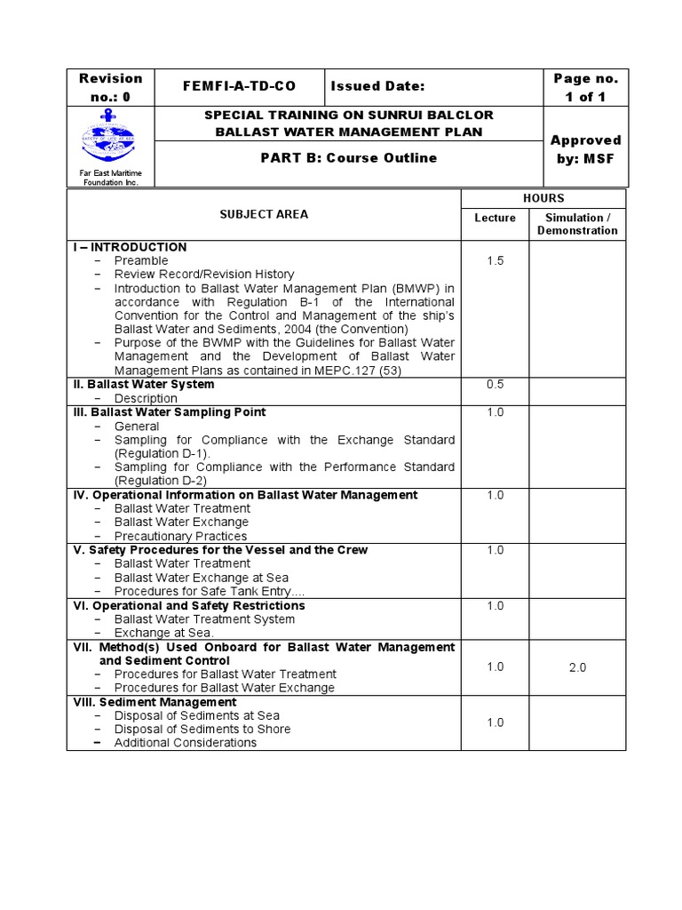 General Priciples On BWMP | PDF