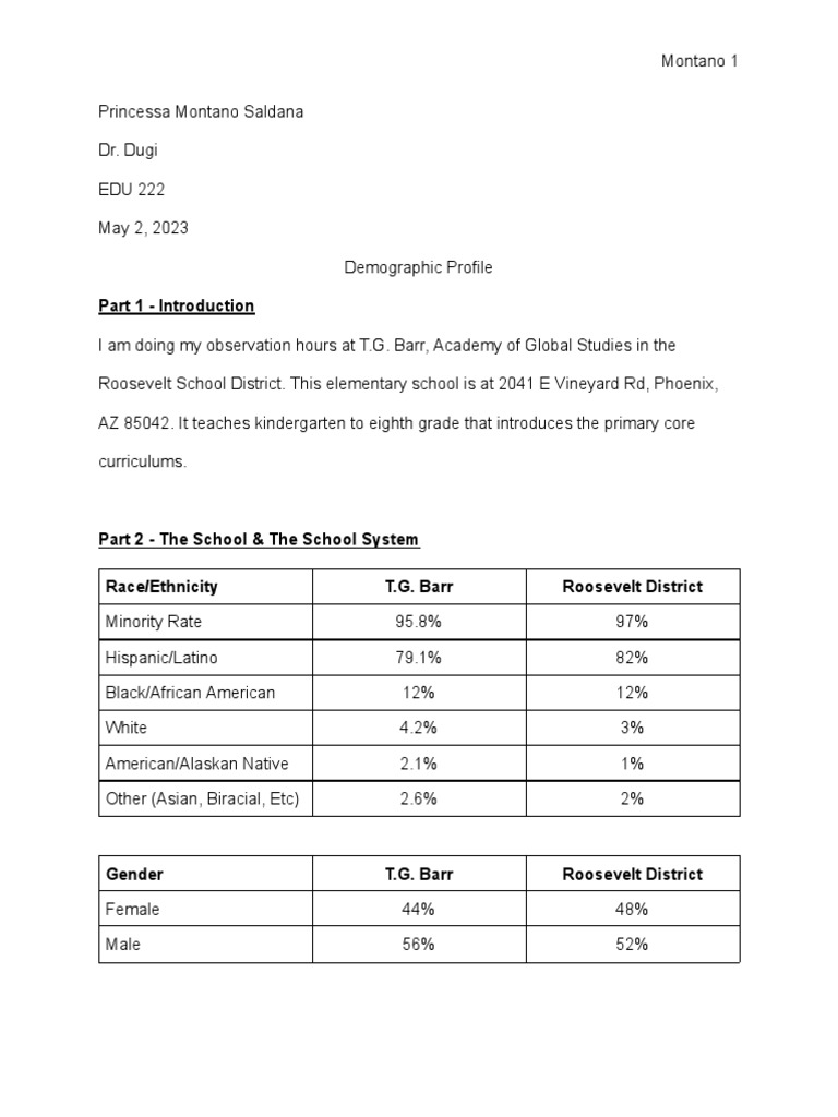 fe 1 demographics | PDF