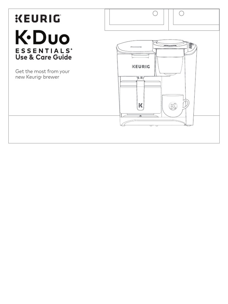 KDUO Essentials Keurig Brewer User Guide Instruction Manual | Download ...