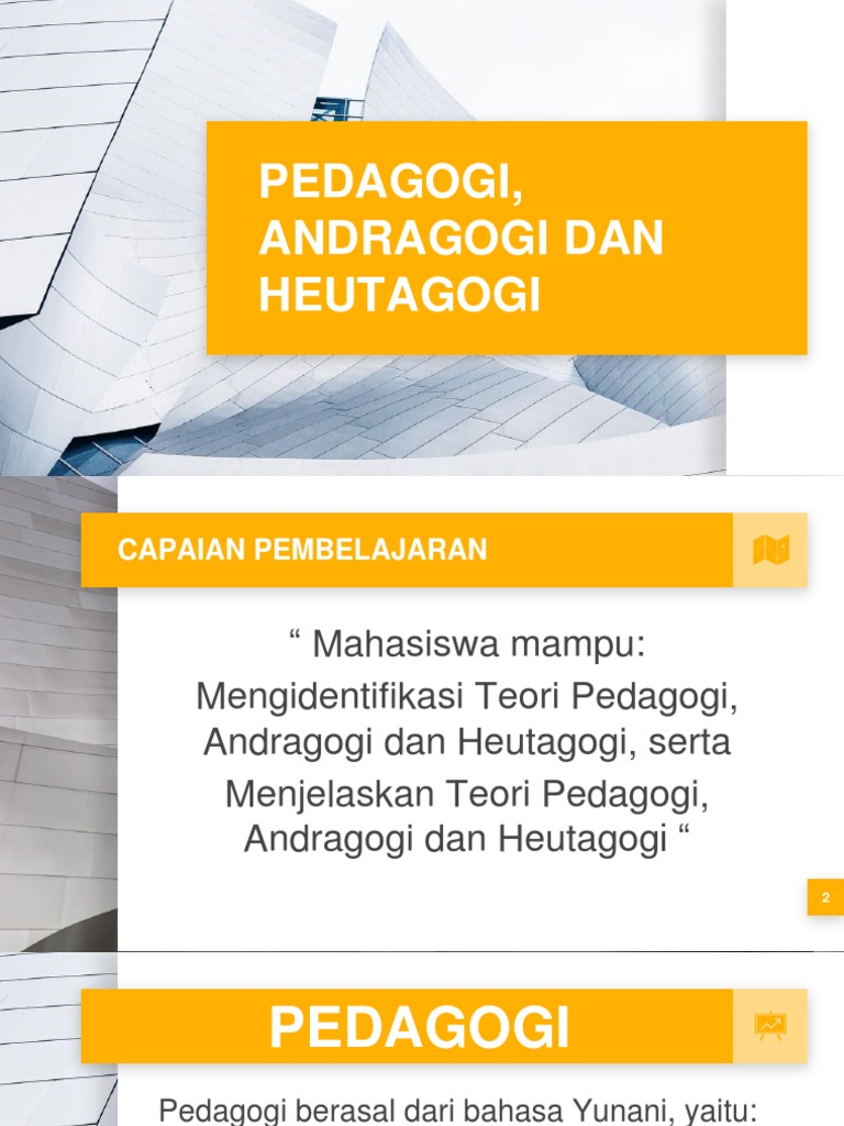 Pedagogi, Andragogi, Heutagogi PDF | PDF