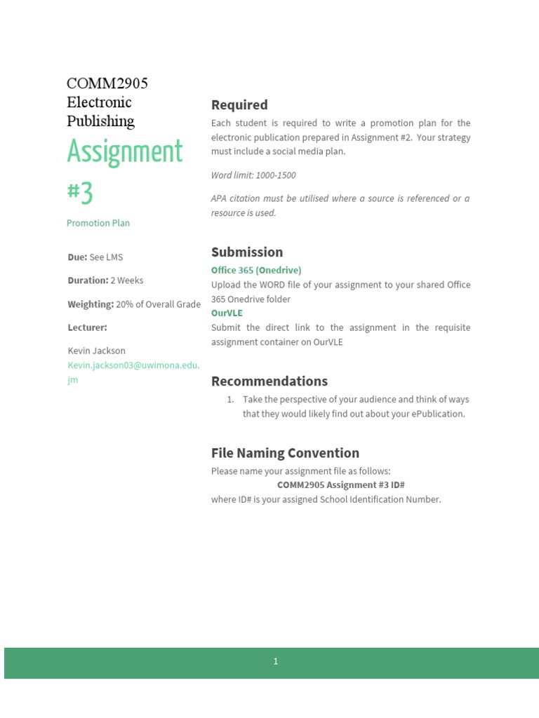 Promotion Plan for ePublication Assignment | PDF | Communication ...
