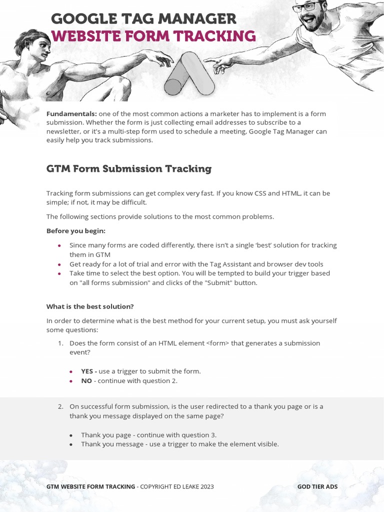 GTM Website Form Tracking PDF | PDF