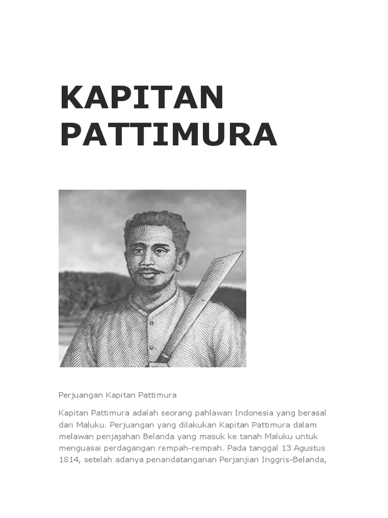 Kapitan Pattimura | PDF | Perjalanan | Sejarah