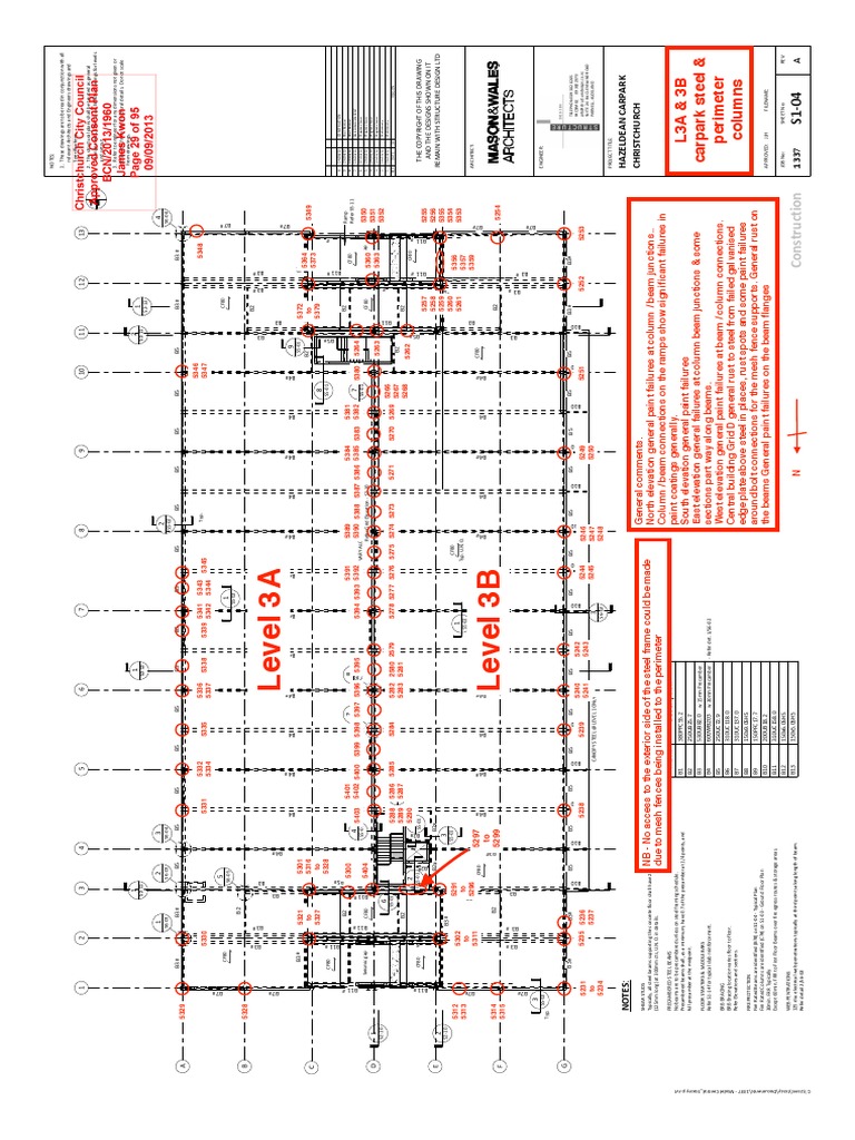 B14 L3A & 3B carpark steel & perimeter columns.pdf | PDF