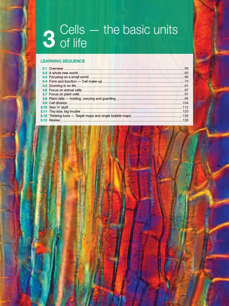 c03CellsAreTheBasicUnitsOfLife PDF | PDF | Microscope | Electron Microscope