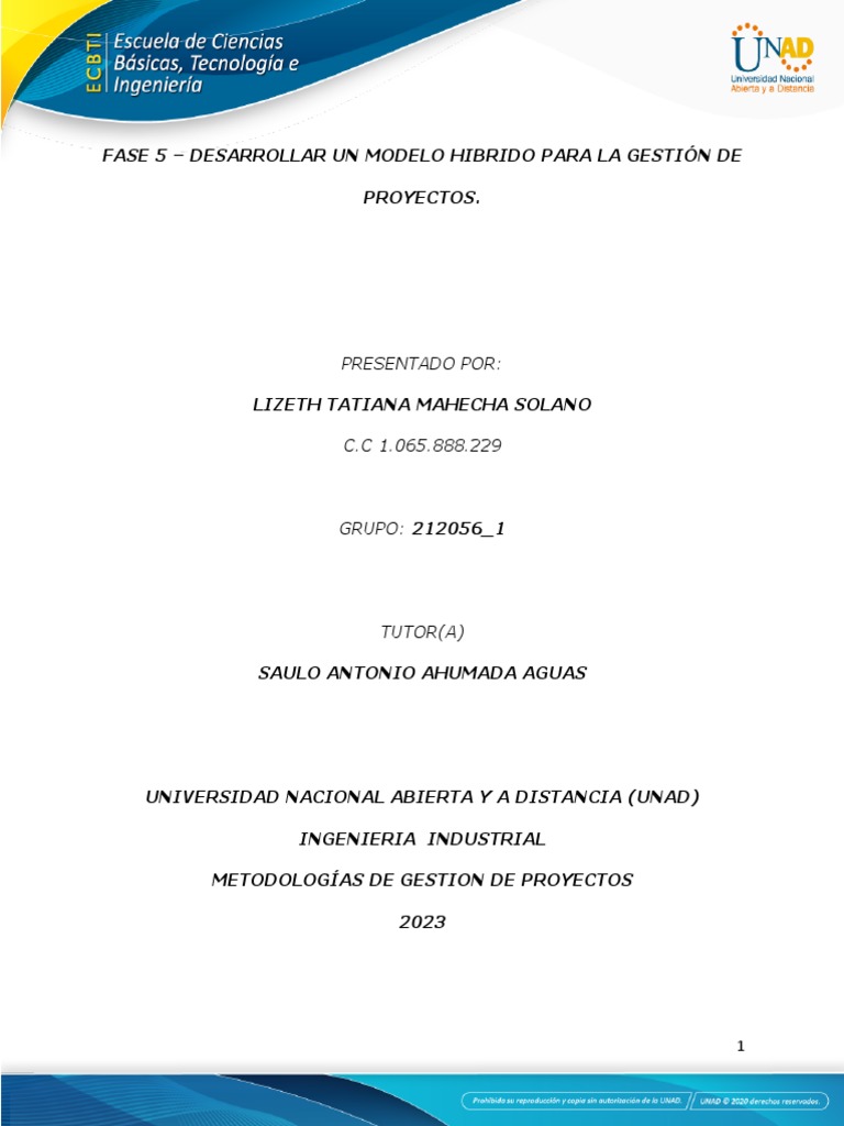 Lizeth Mahecha - Fase 5 - Grupo - 212056 - 1 PDF | PDF
