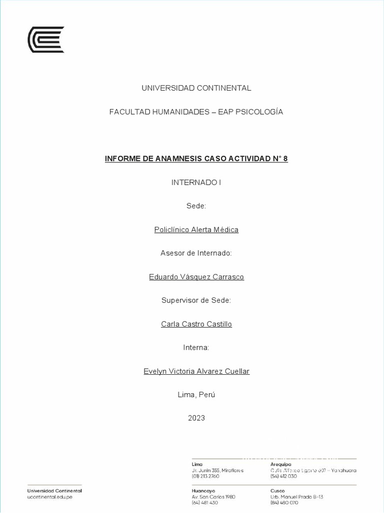 INFORME PSICOLÓGICO de Batería de Pruebas Psicométricas y de Orientación Vocacional | PDF