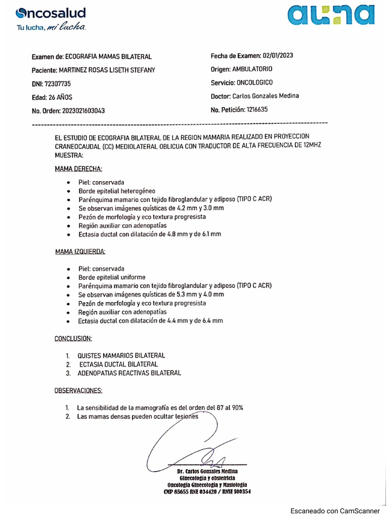 Ecografía de Mamas PDF | PDF