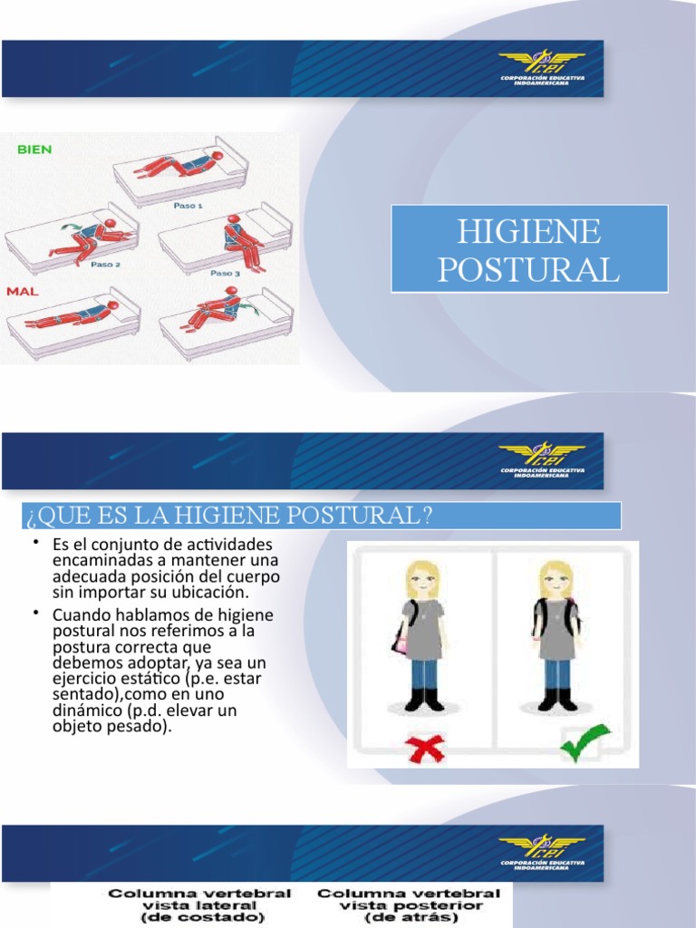 HIGIENE POSTURAL Diapositivas | PDF